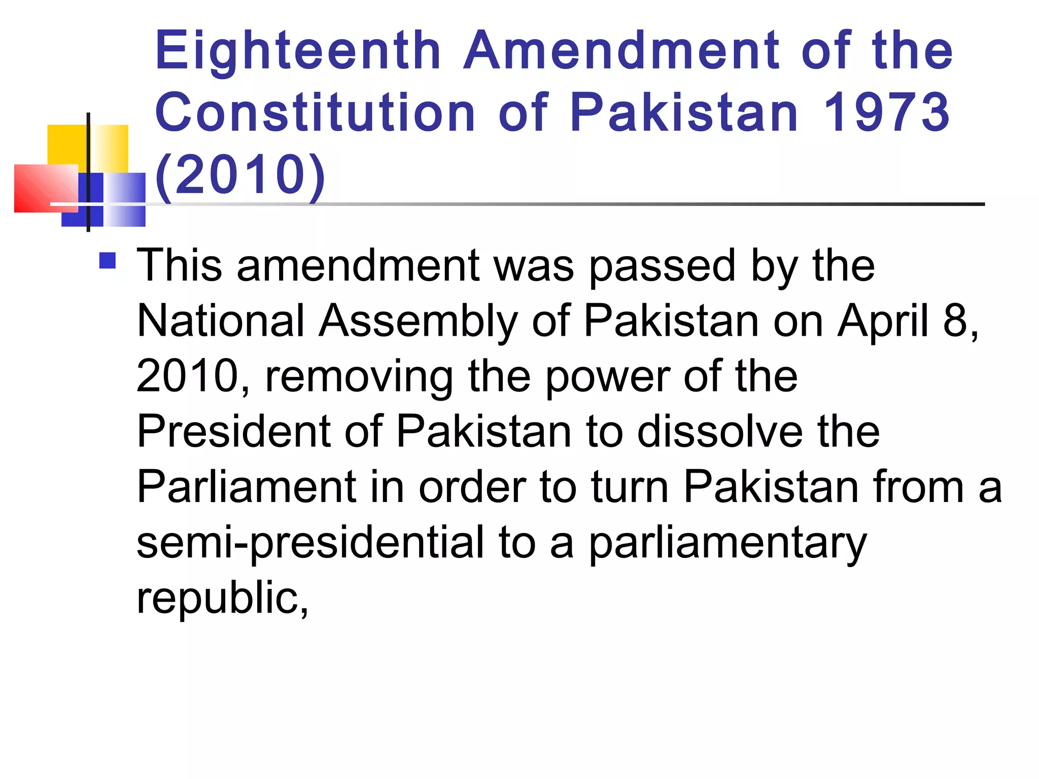 Pakistan Constitutional History 1956 to 1973 | PPT