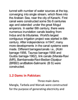Pakistan dams | DOCX