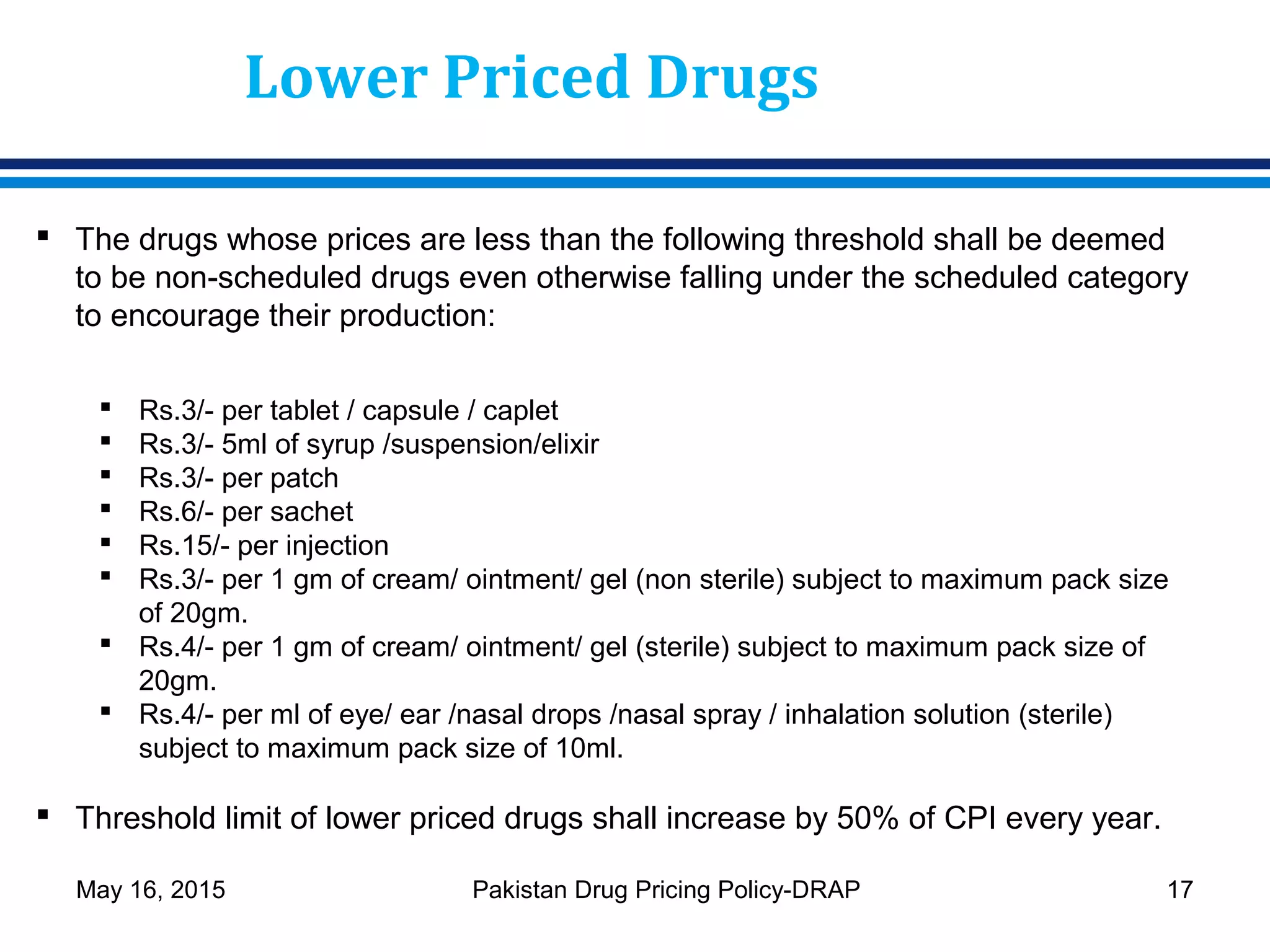 Pakistan Drug Pricing Policy | PPT