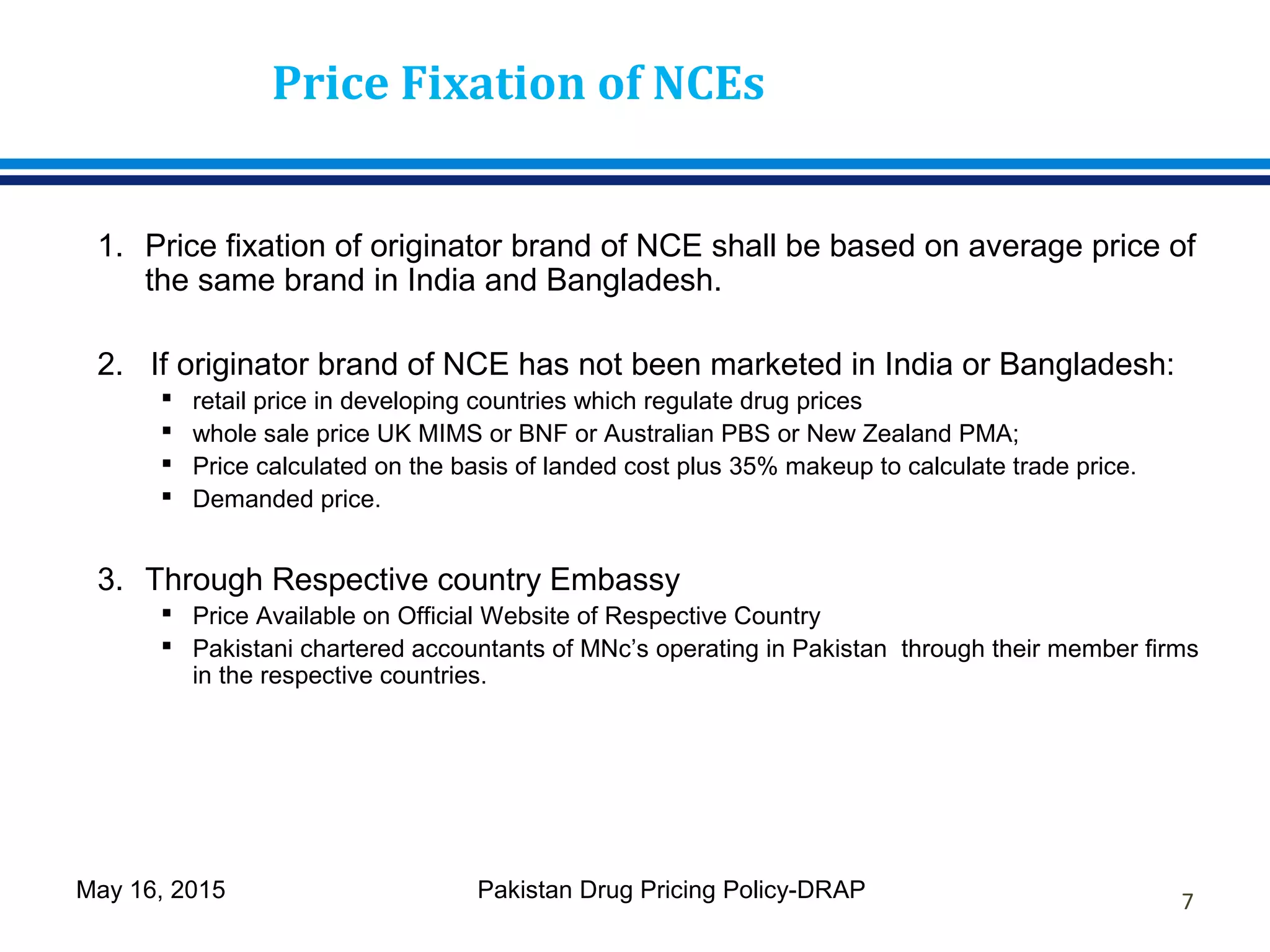 Pakistan Drug Pricing Policy | PPT