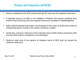 Pakistan Drug Pricing Policy | PPT