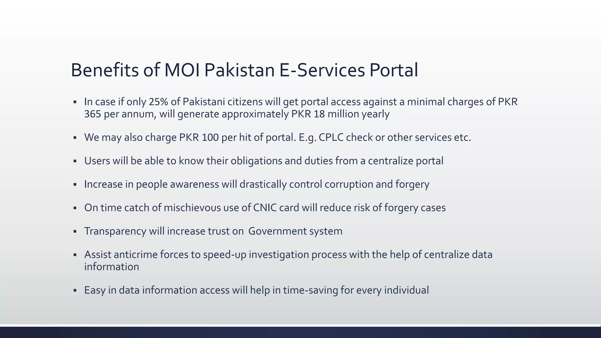 Pakistan e services portal project | PPSX