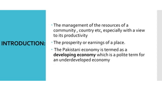 Economy of Pakistan | PPTX