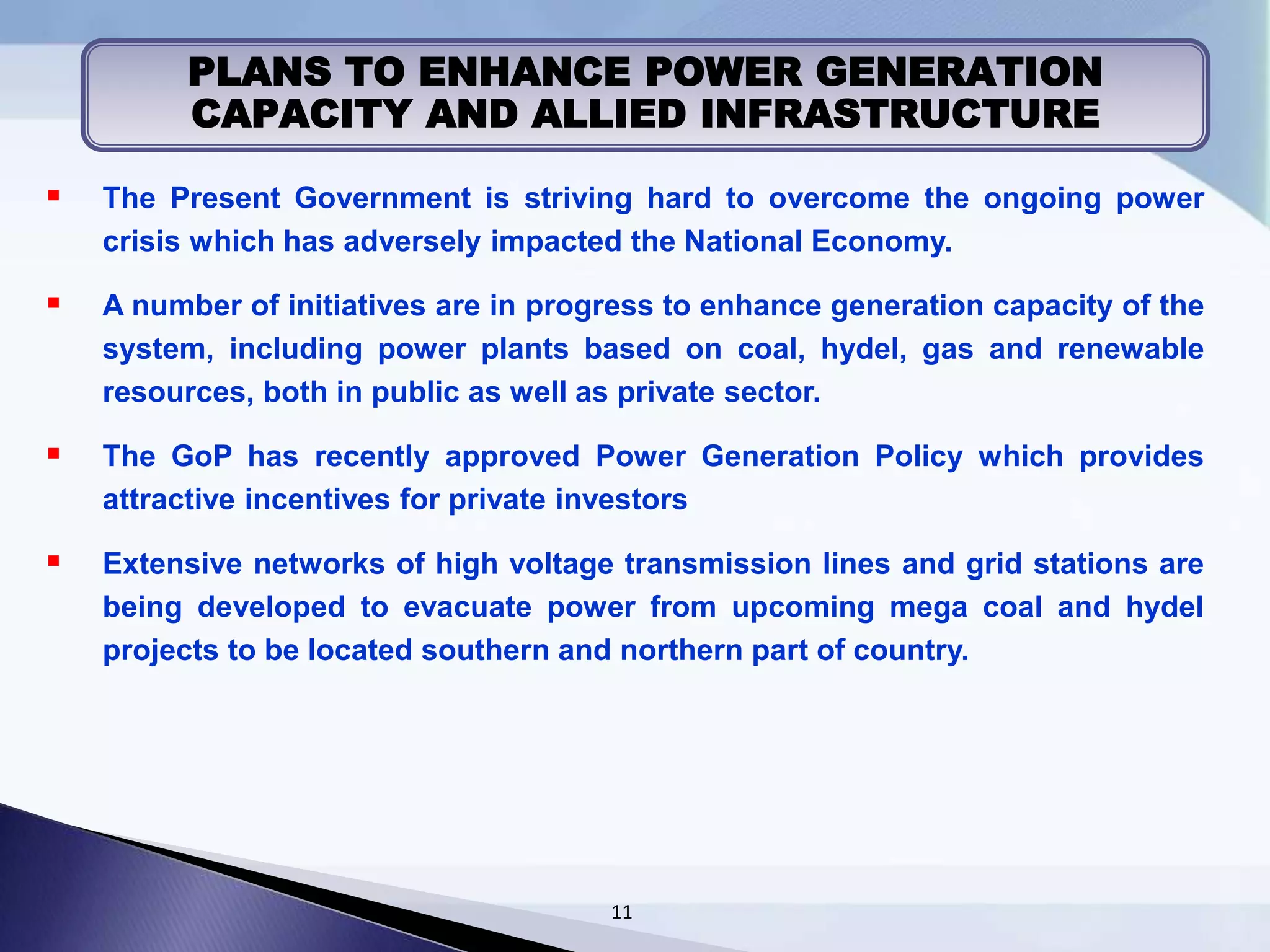Pakistan electricity scenario | PPTX