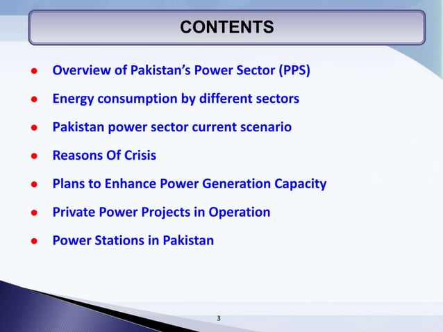 Pakistan electricity scenario | PPT