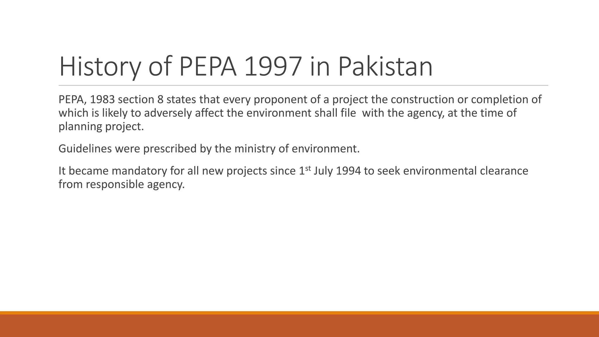 Pakistan environmental protection act 1997 | PPTX