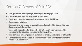 Pakistan environmental protection act, 1997 | PPTX