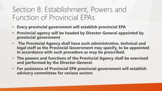 Pakistan environmental protection act, 1997 | PPTX