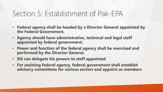Pakistan environmental protection act, 1997 | PPTX