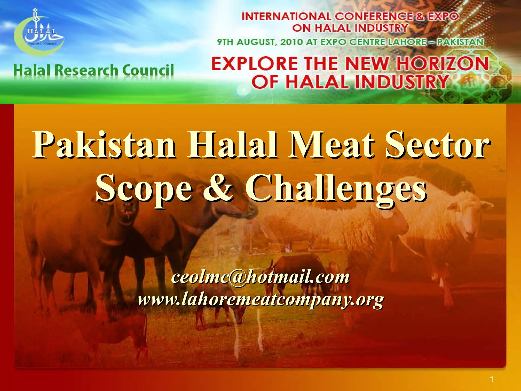 Pakistan halal meat sector challenges | PPT | Agriculture | Industries