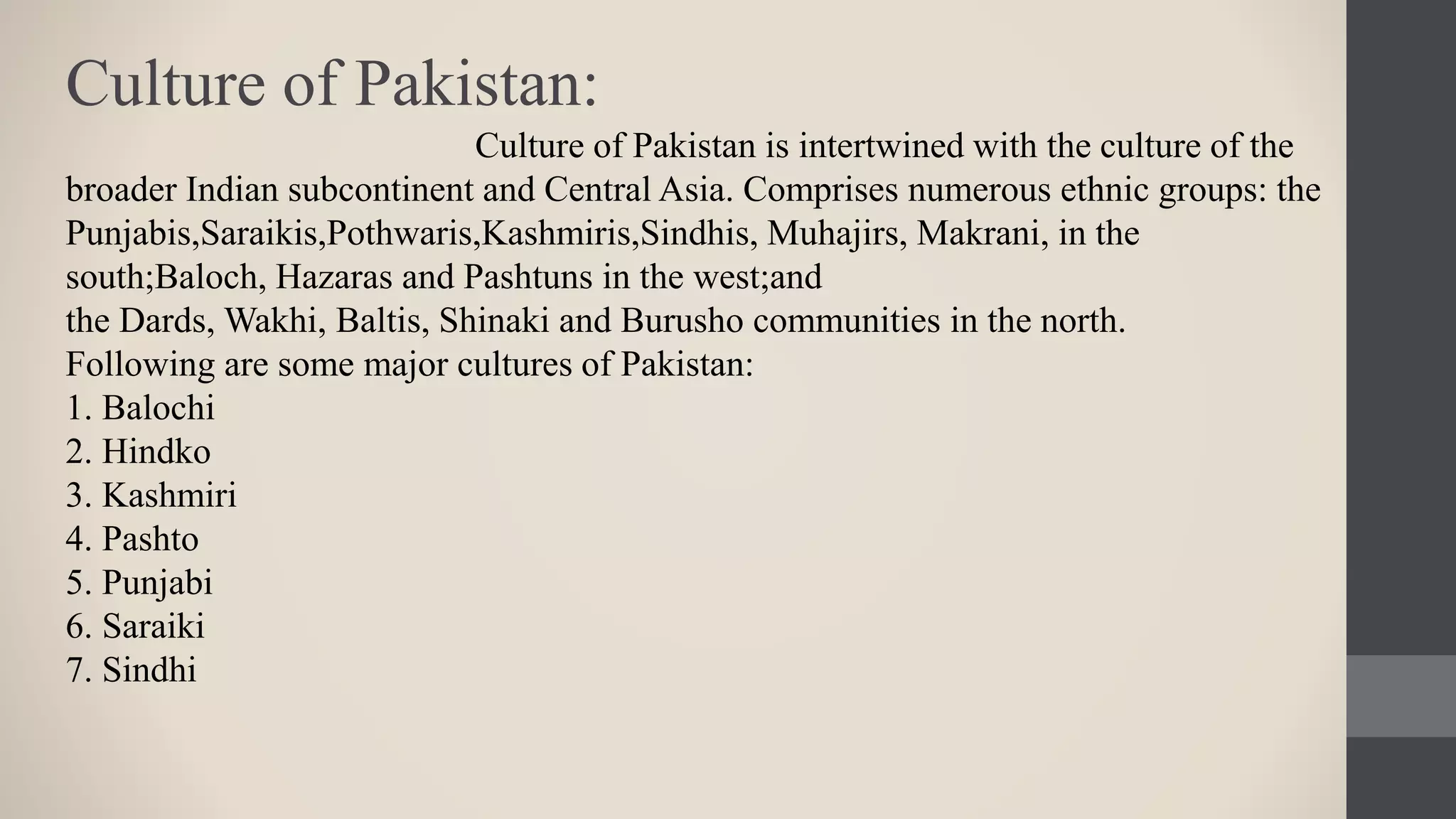 Pakistani Culture | PPTX