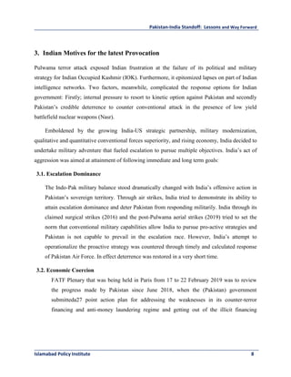 Pakistan India Standoff: Lessons and Way Forward | PDF