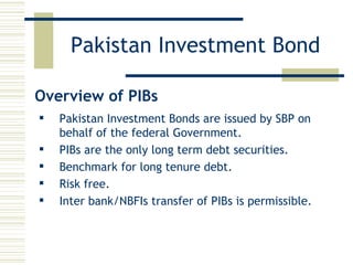 Pakistan Investment Bonds (PIBs) | PPT
