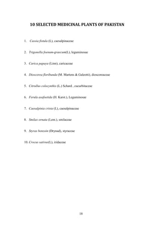 10 medicinal plants of Pakistan 1234567890 | PDF