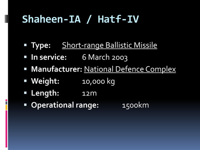 Pakistan missile technology | PPT
