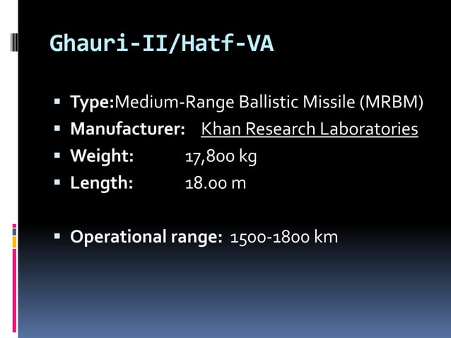 Pakistan missile technology | PPT