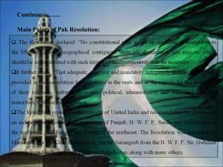 Pakistan movement (1940 1947) | PPT | Politics