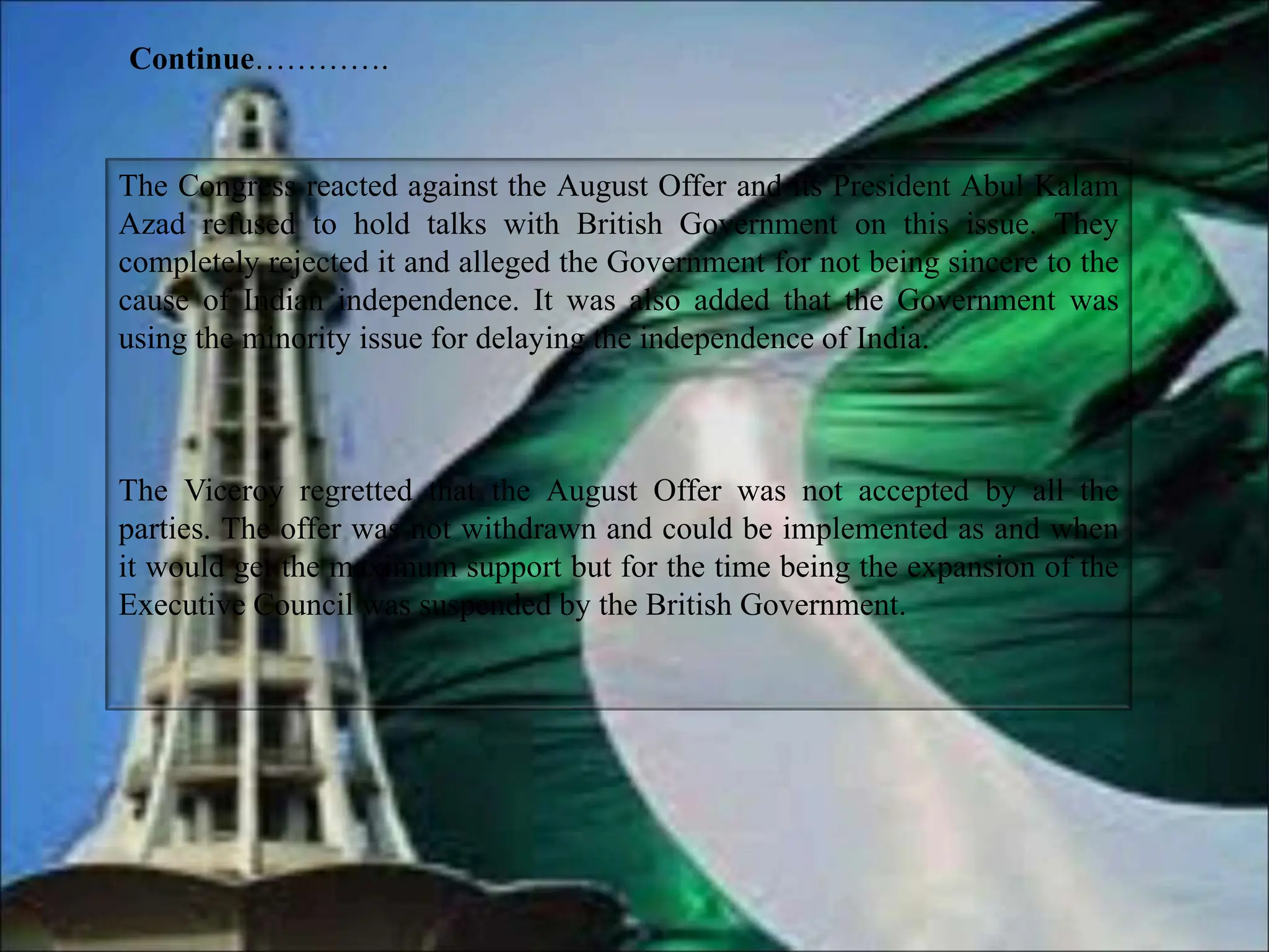 the pakistan movement history 1940-47.ppt