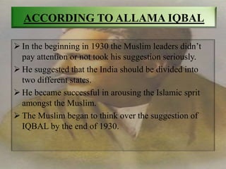 the pakistan movement history 1940-47.ppt | Political Issues & policy ...