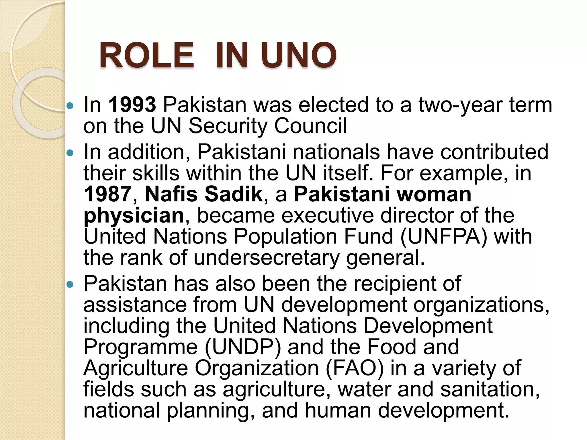 Pakistan policy with un | PPTX