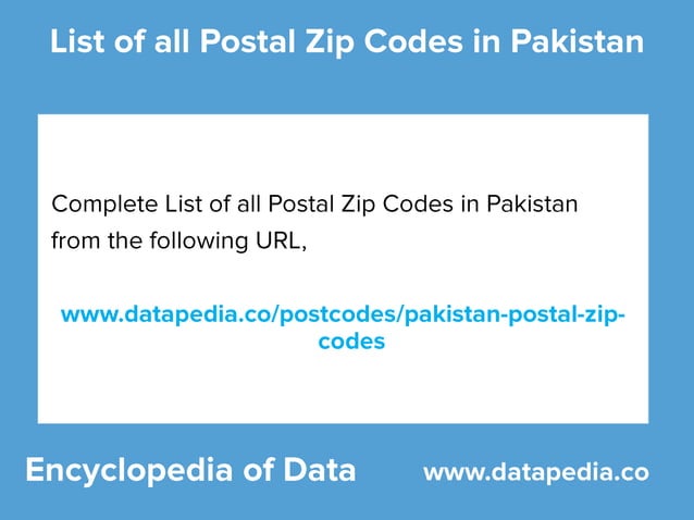 Pakistan Postal Codes Lookup | PPT