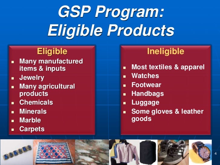 US Generalized System of Preferences (GSP) Program for Pakistan
