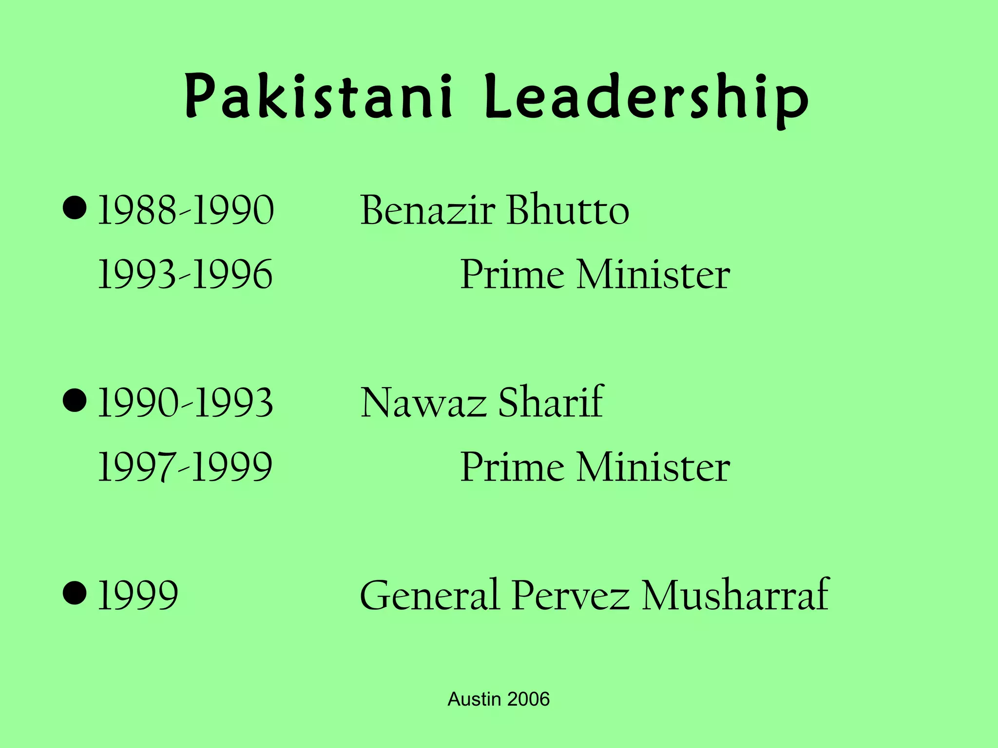 Overview of Political Development in Pakistan | PPT