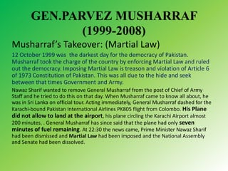 Pakistan history from 1999-2016 | PPTX