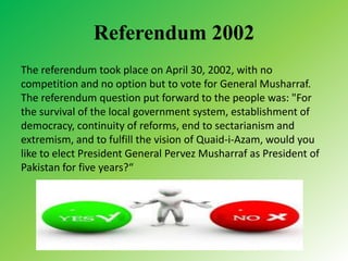 Pakistan history from 1999-2016 | PPTX