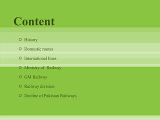 Pakistan railways.ppt 2003 (1) | PPTX