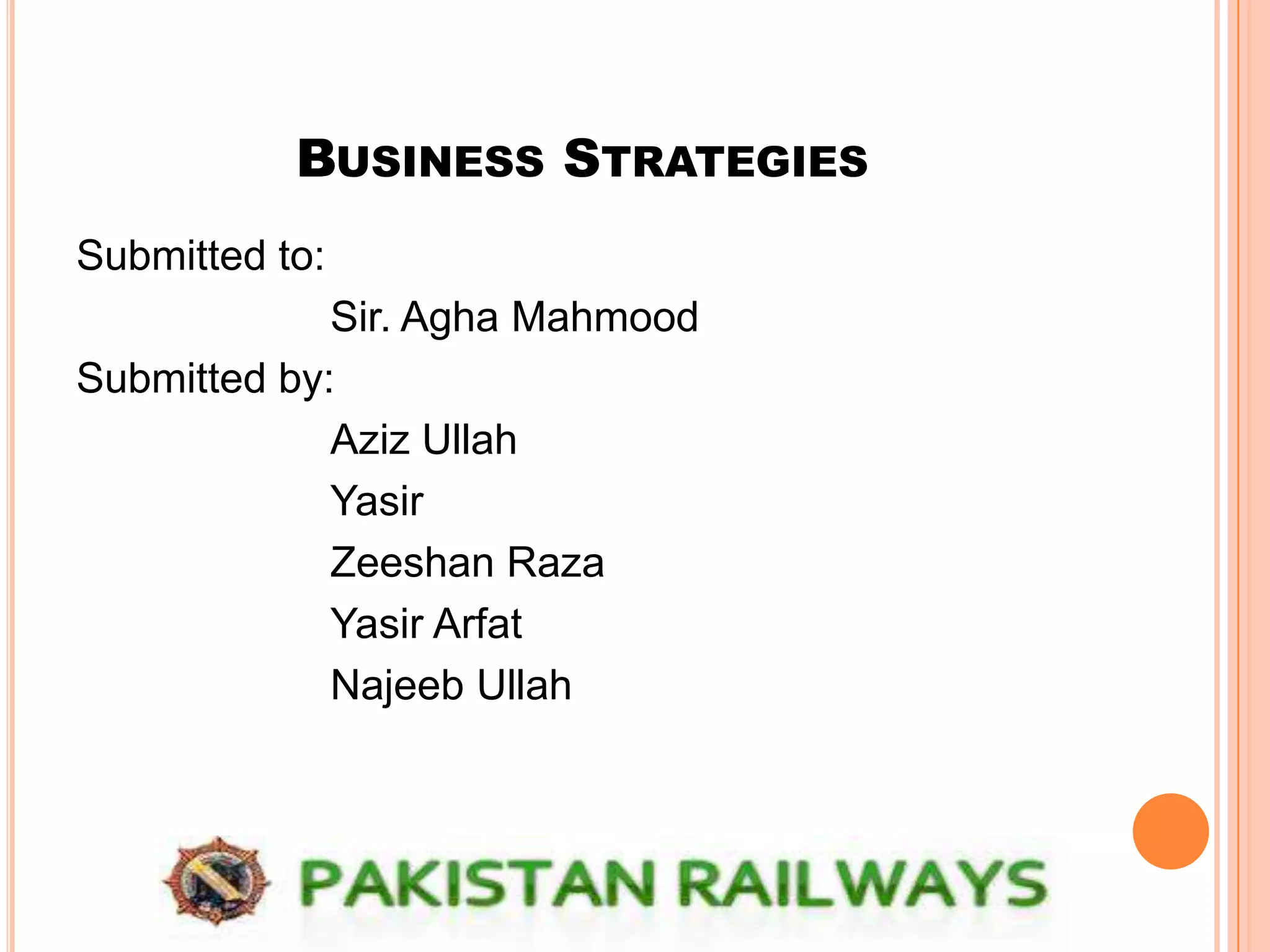Pakistan railways history | PPTX