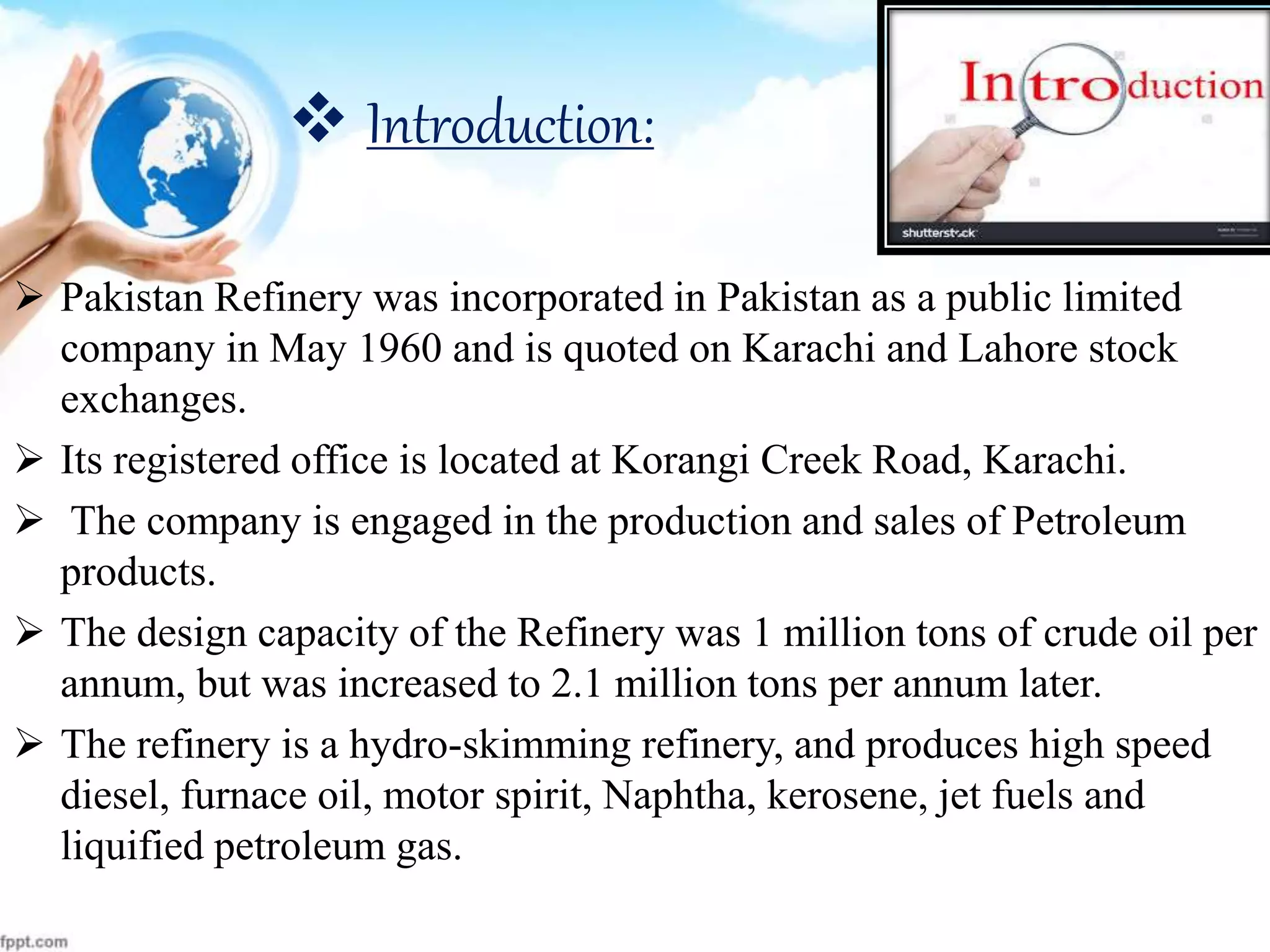 Pakistan refinery limited | PPTX