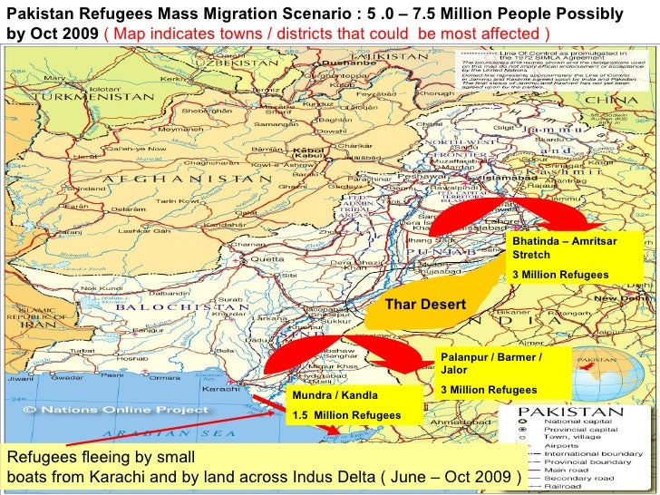 Pakistan Refugees Mass Migration Scenario June To Oct 2009