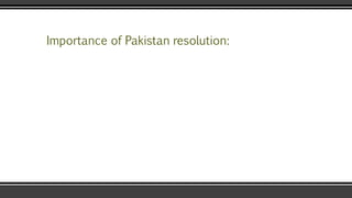 Pakistan resolution | PPTX