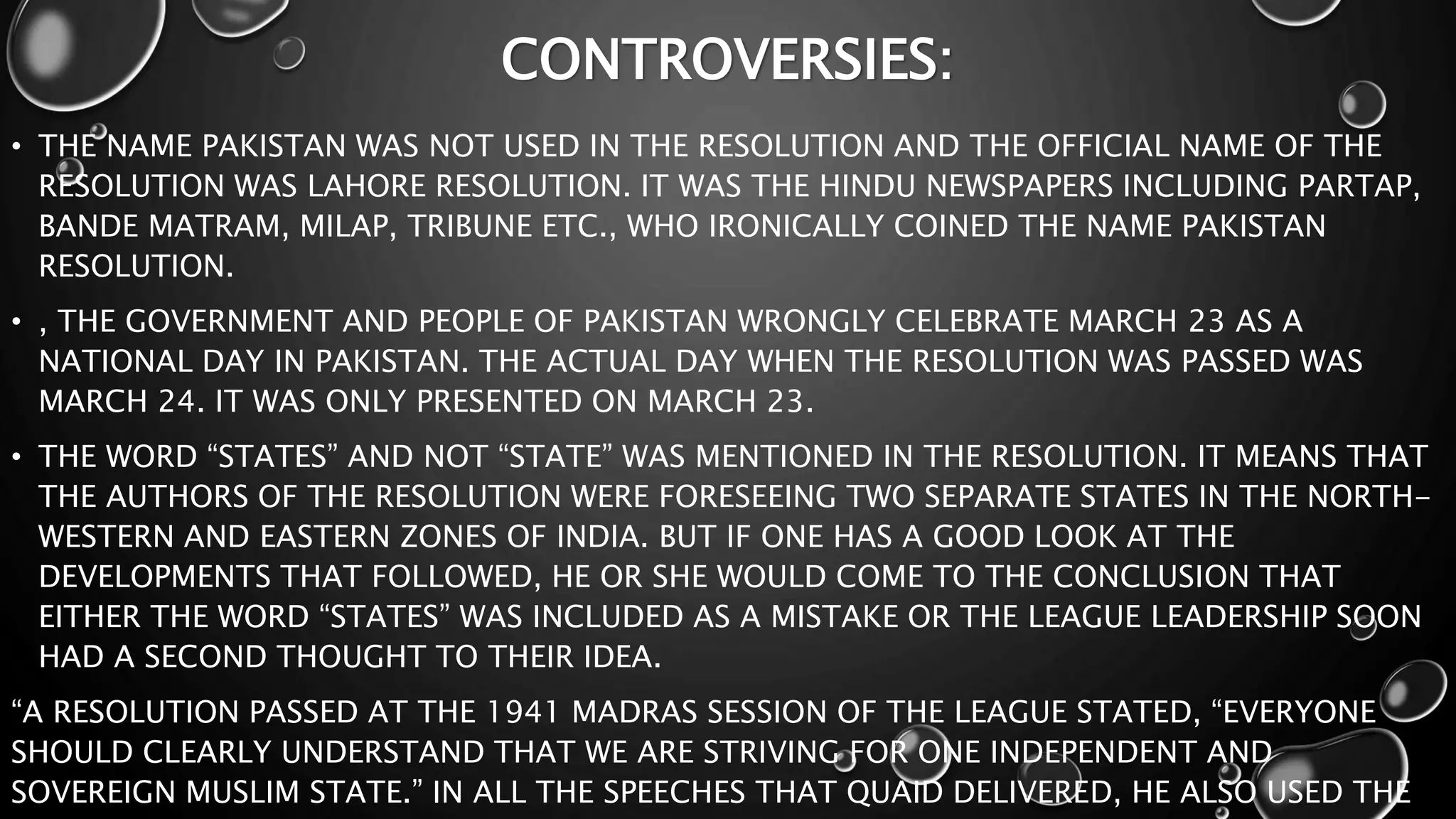 Pakistan Resolution 1940 -History of Pakistan | PPTX