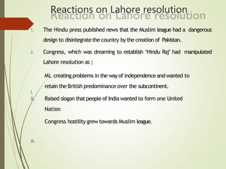 Lahore_Resolution_1940 | PPTX
