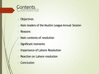 Lahore_Resolution_1940 | PPTX