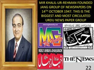 PAKISTAN RISE OF MEDIA HISTORY | PPT