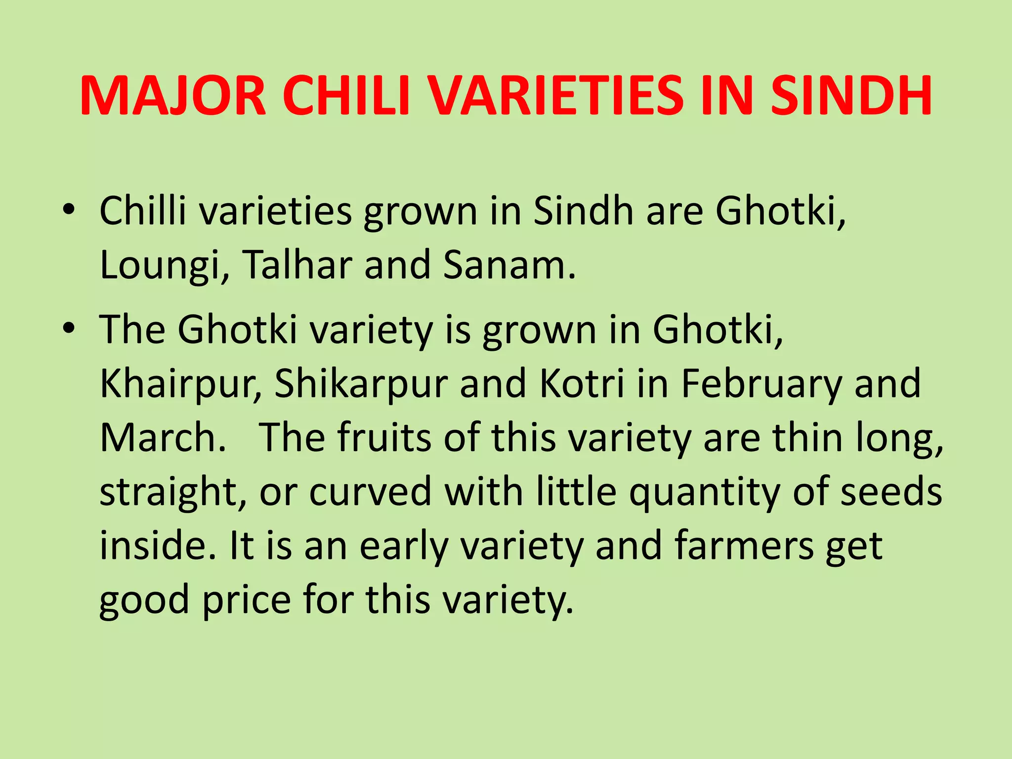Pakistan chilli production scenario by Tariq Sarwar Awan, Food ...