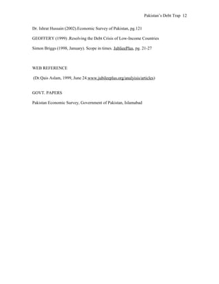 Pakistan’s debt trap | PDF