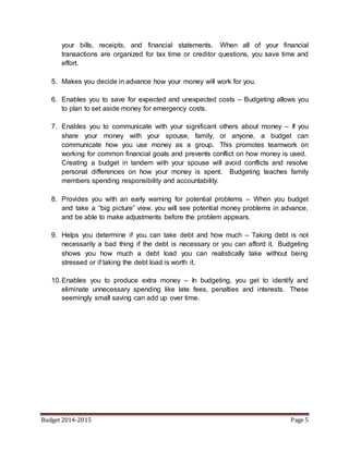 Pakistan’s federal budget summary 2014 15 (Macro-Economics,Iqra ...