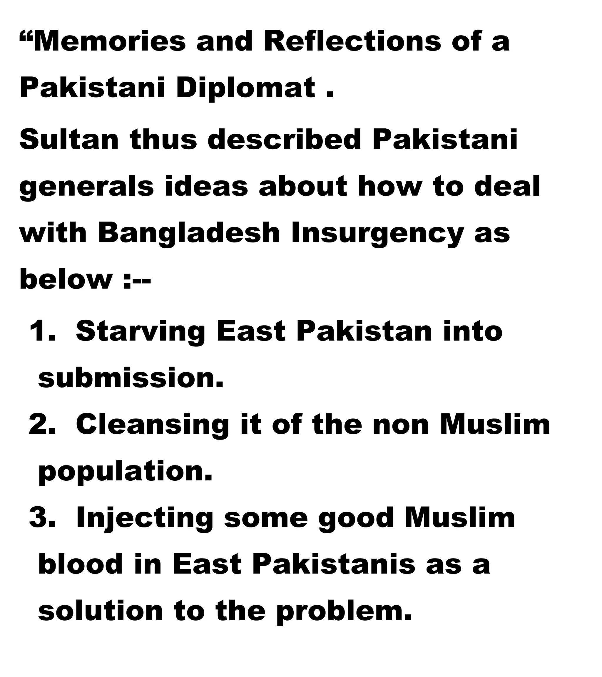 Pakistan’s Foreign Secretary in 1971 Describes Total Perceptual Failure ...