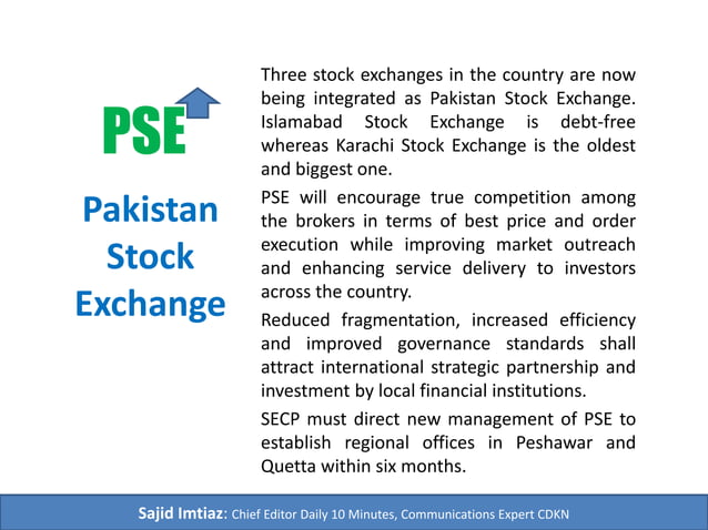 Pakistan Stock Exchange | PPTX | Financial Industry | Industries