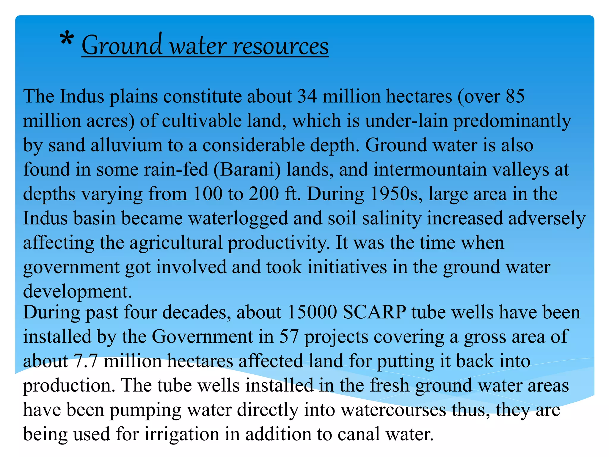 Water Resources of Pakistan | PPTX