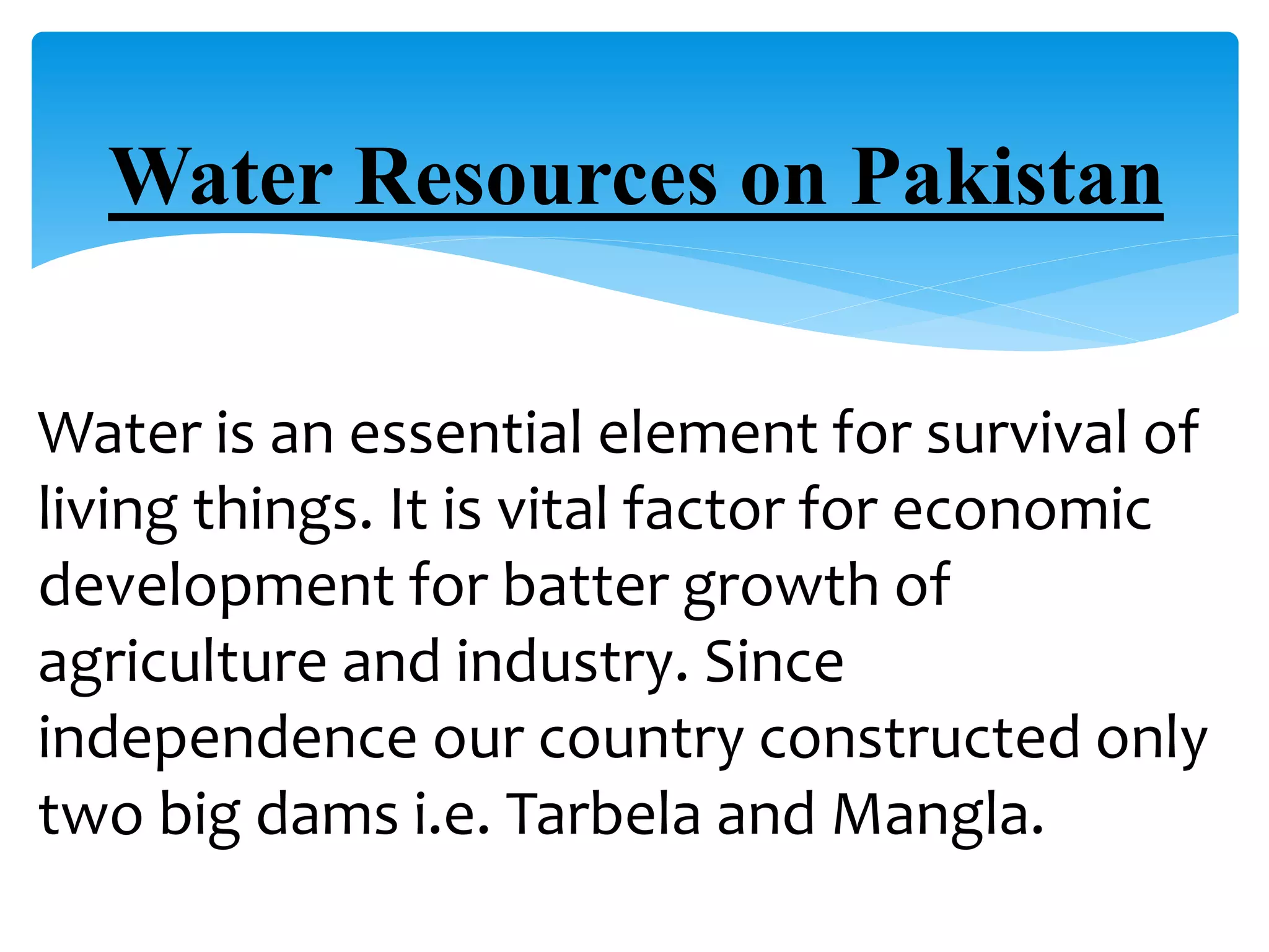 Water Resources of Pakistan | PPTX