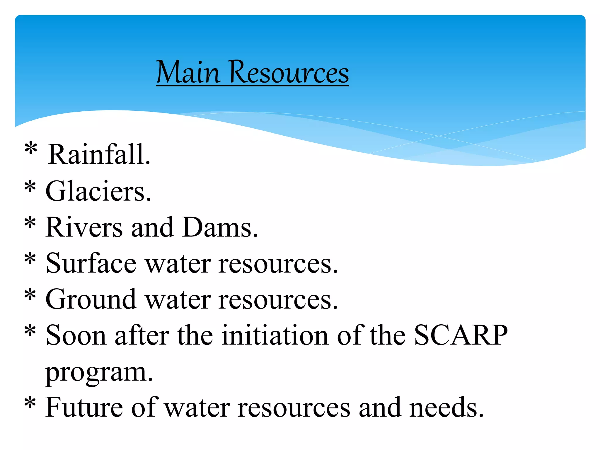Water Resources of Pakistan | PPTX