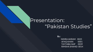 Contemporary issues of Pakistan (Pakistan Studies) | PPTX