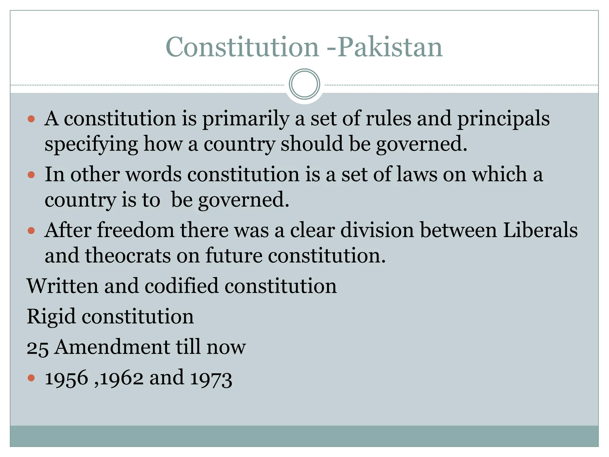 Constitutional and political development in Pakistan | PPTX