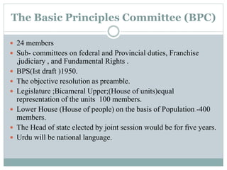 Constitutional and political development in Pakistan | PPTX