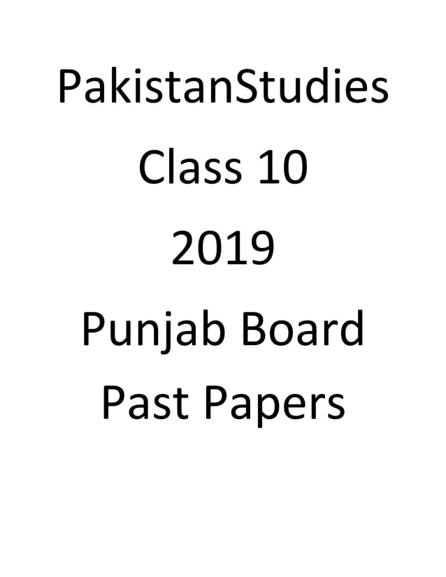 Pakistan studies 10 | PDF
